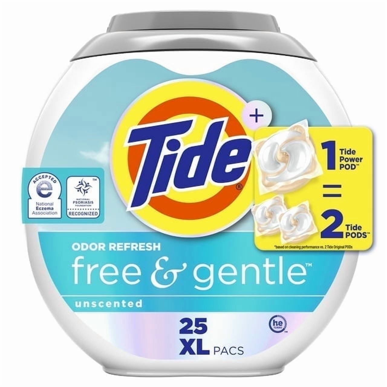 Tide Hypoallergenic Power PODS Free and Gentle Odor Refresh Laundry ...