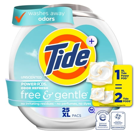 Tide PODS Laundry Detergent Soap Pacs, Free and Gentle, Hypoallergenic ...