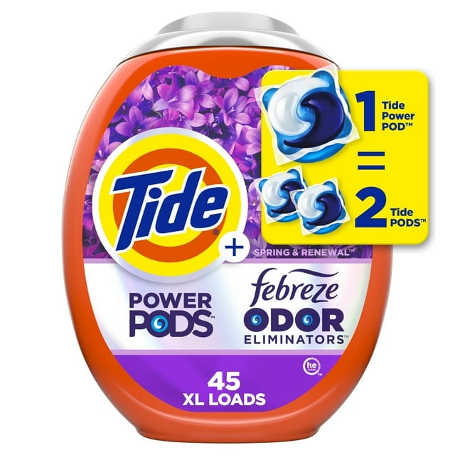 Tide Power PODS® Laundry Detergent Pacs with Febreze Odor Eliminators ...