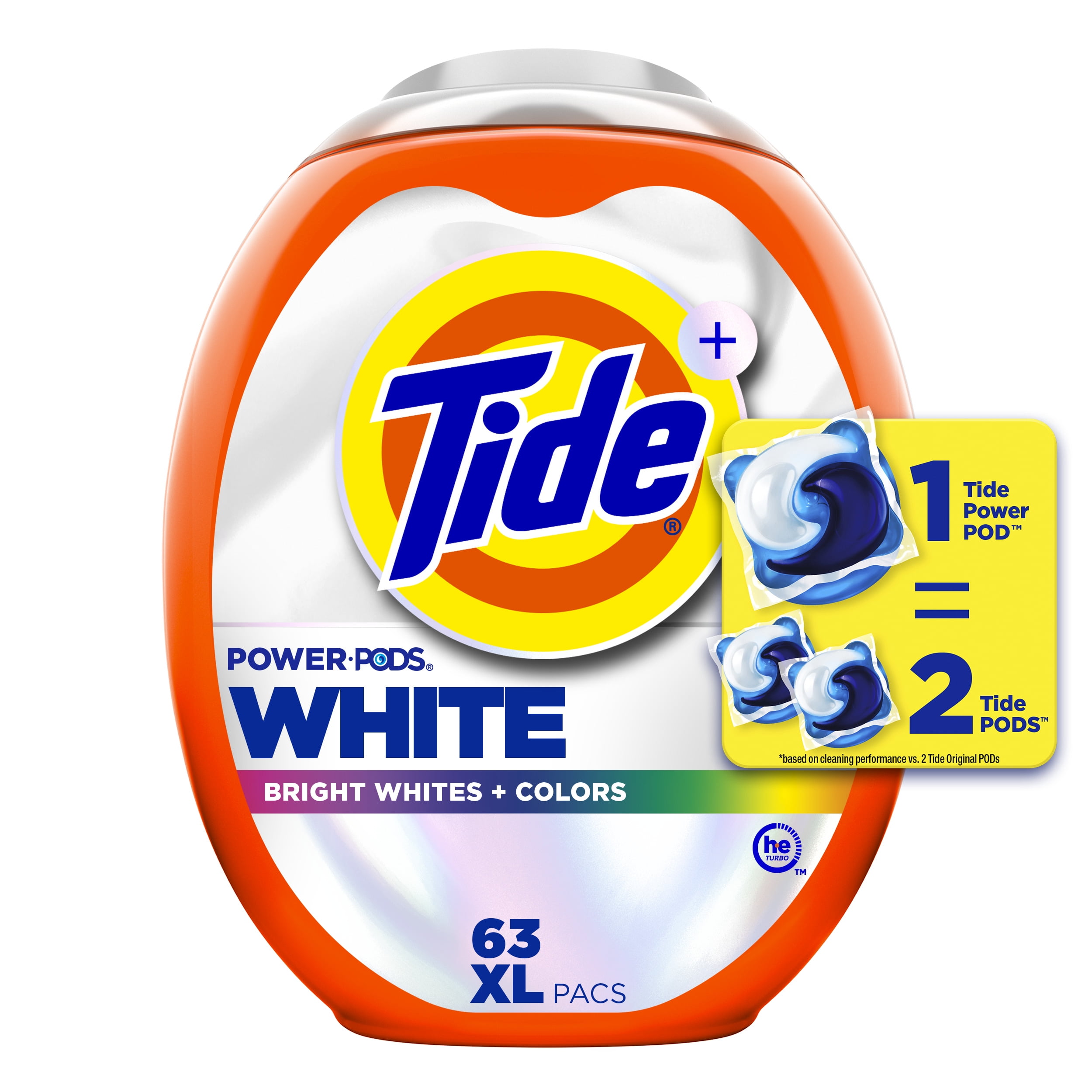 Tide Power PODS White Laundry Detergent Pacs, Brilliant Whitening ...