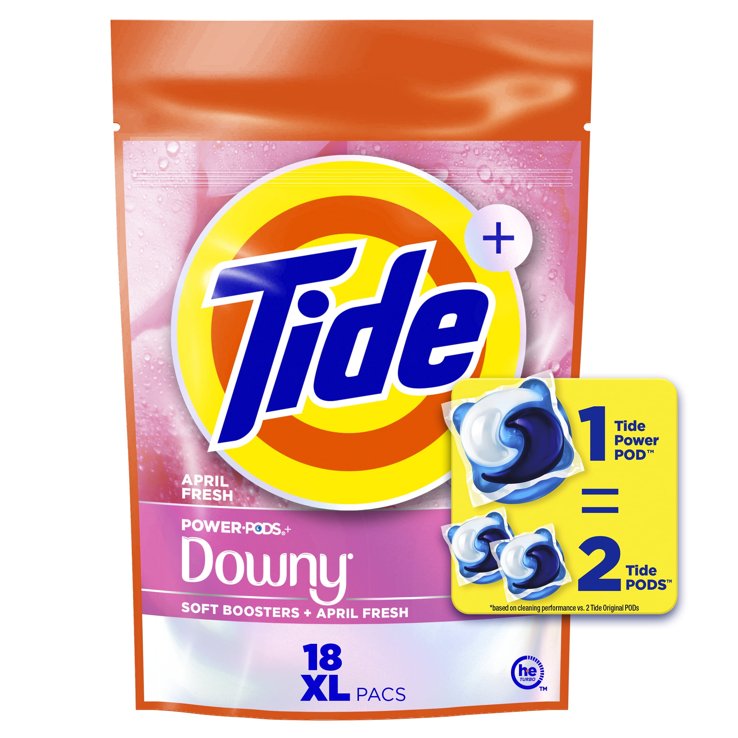 Tide Power PODS with Downy Soft Boosters Laundry Detergent Pacs, April ...