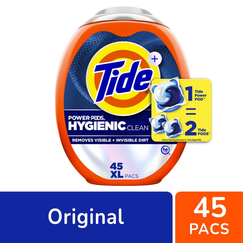 Tide Power Pods Hygienic Clean Original Laundry Detergent Pods, 45 ct ...