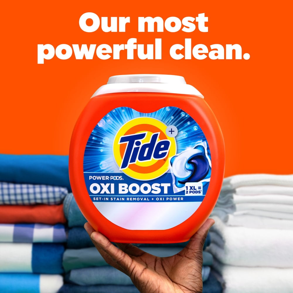 Tide Power Pods Oxi Boost Laundry Detergent Pods - 45 ct - Walmart.com