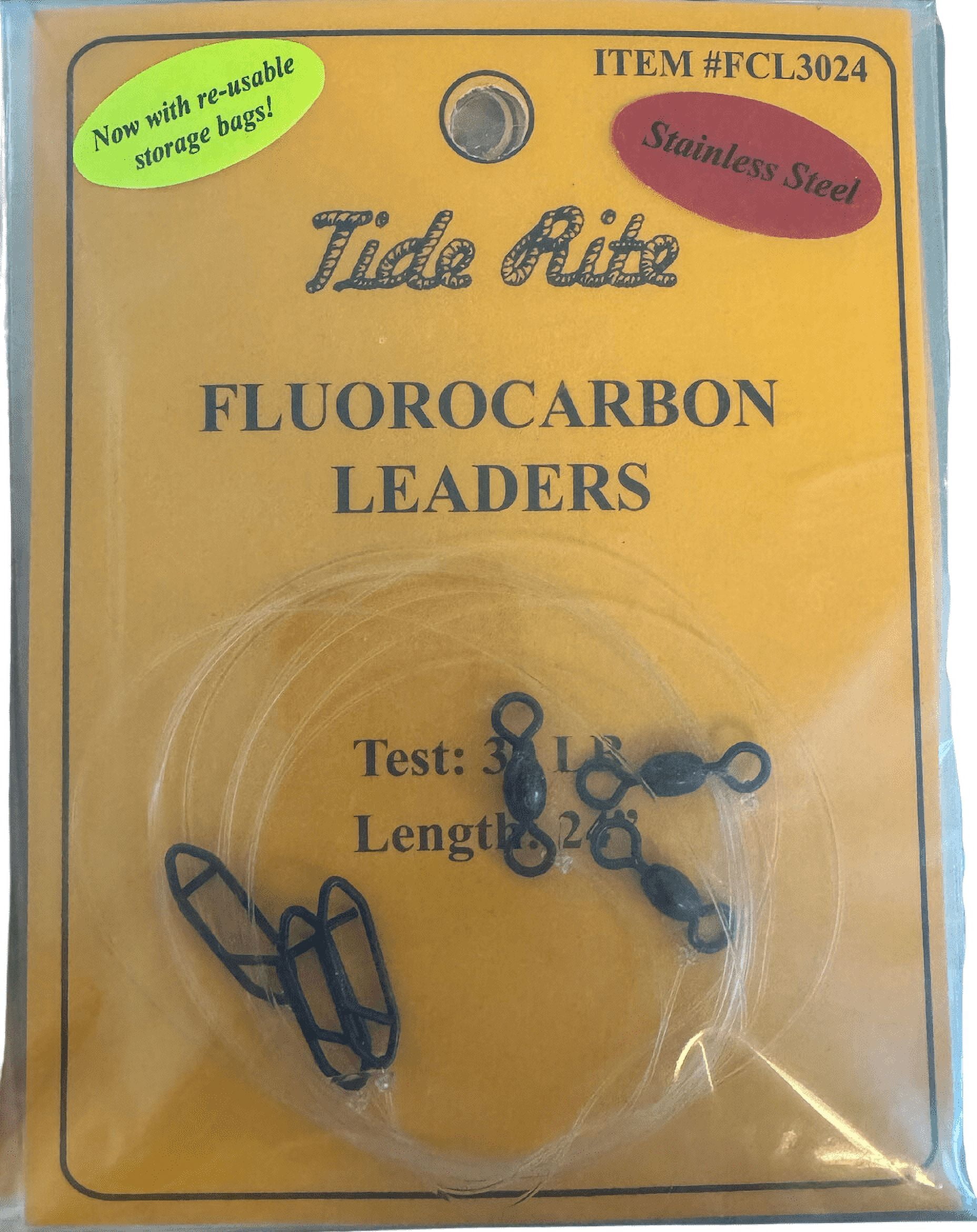 Tide Rite Fluoro Leader 36" 40Lb With Quick Snap - Walmart.com