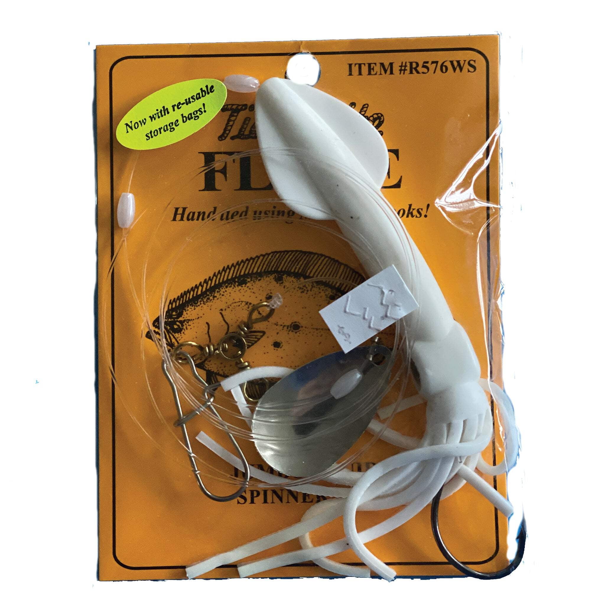 Tide Rite Doormat Fluke Rig, Samsu Hook, Jumbo Squid, White - Walmart.com