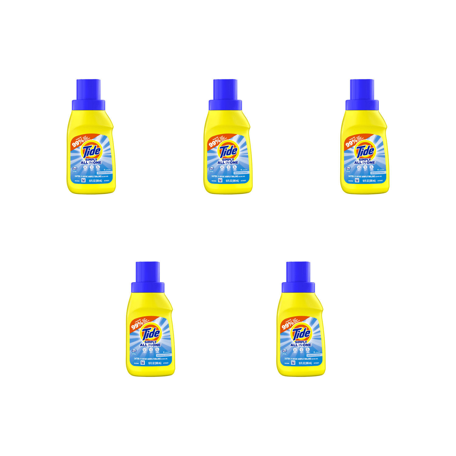 Tide Simply Clean & Fresh 10.3 fl oz – 5 Pack (10.3 fl oz x 5 ...