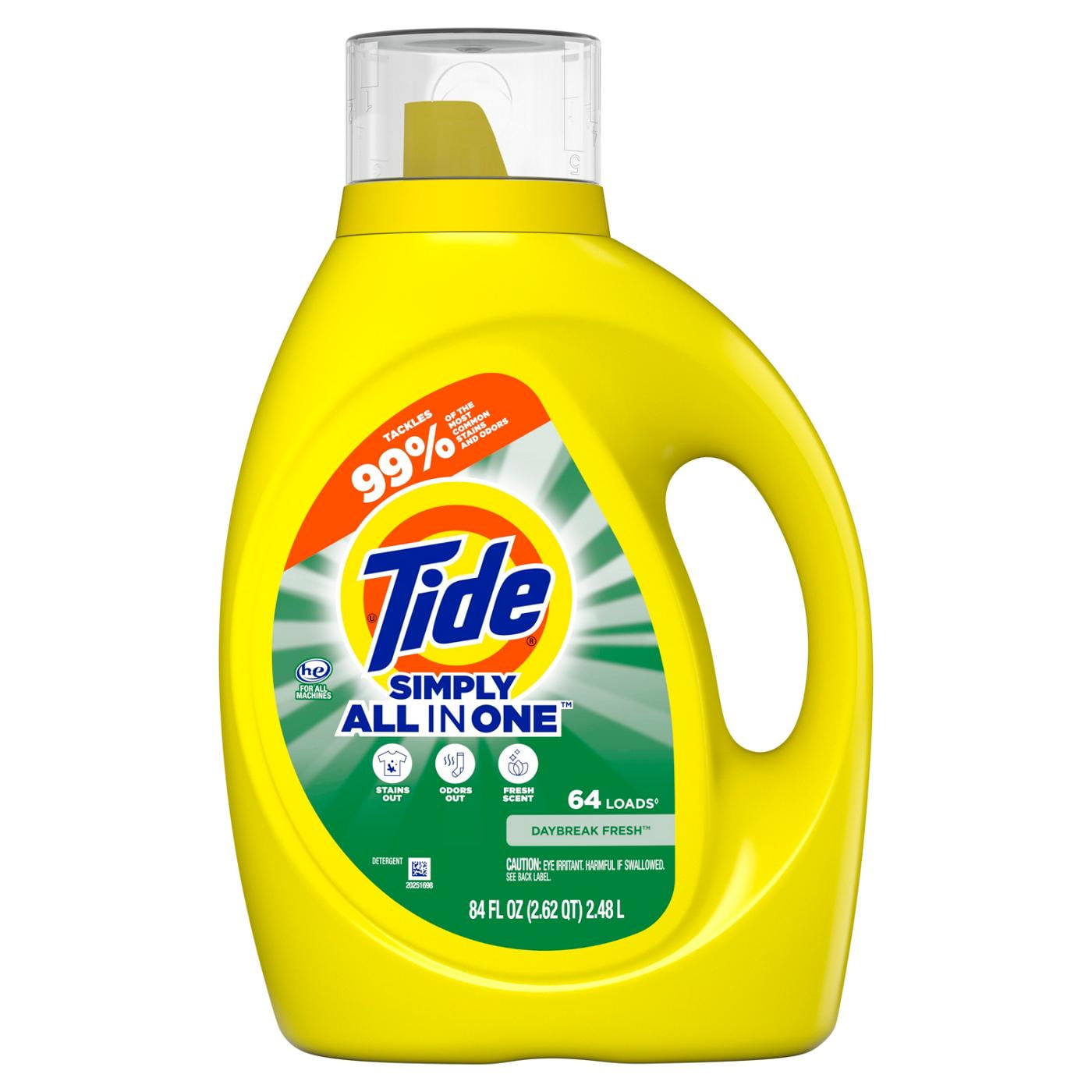 Tide Simply Clean & Fresh HE Liquid Laundry Detergent, 64 Loads ...