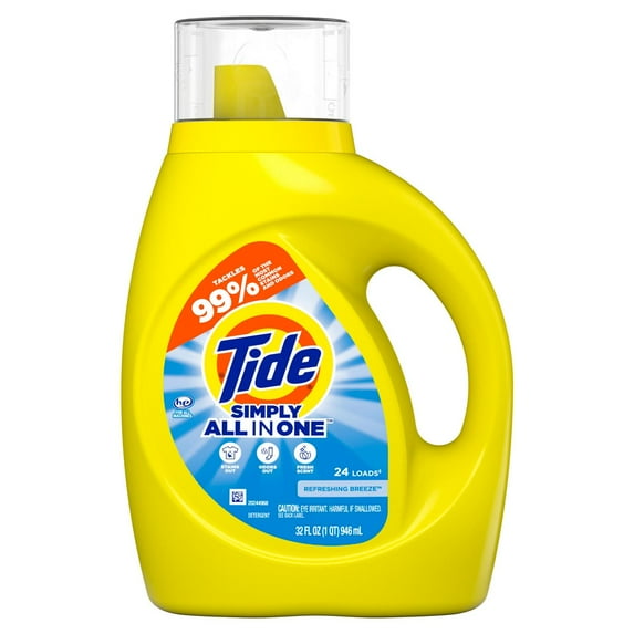 Tide Simply Clean & Fresh HE Liquid Laundry Detergent, 24 Loads ...