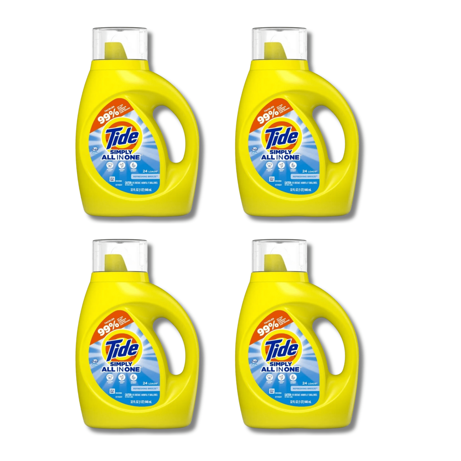 Tide Simply Clean & Fresh Liquid Laundry Detergent (32 fl oz x 4 ) – 4 ...