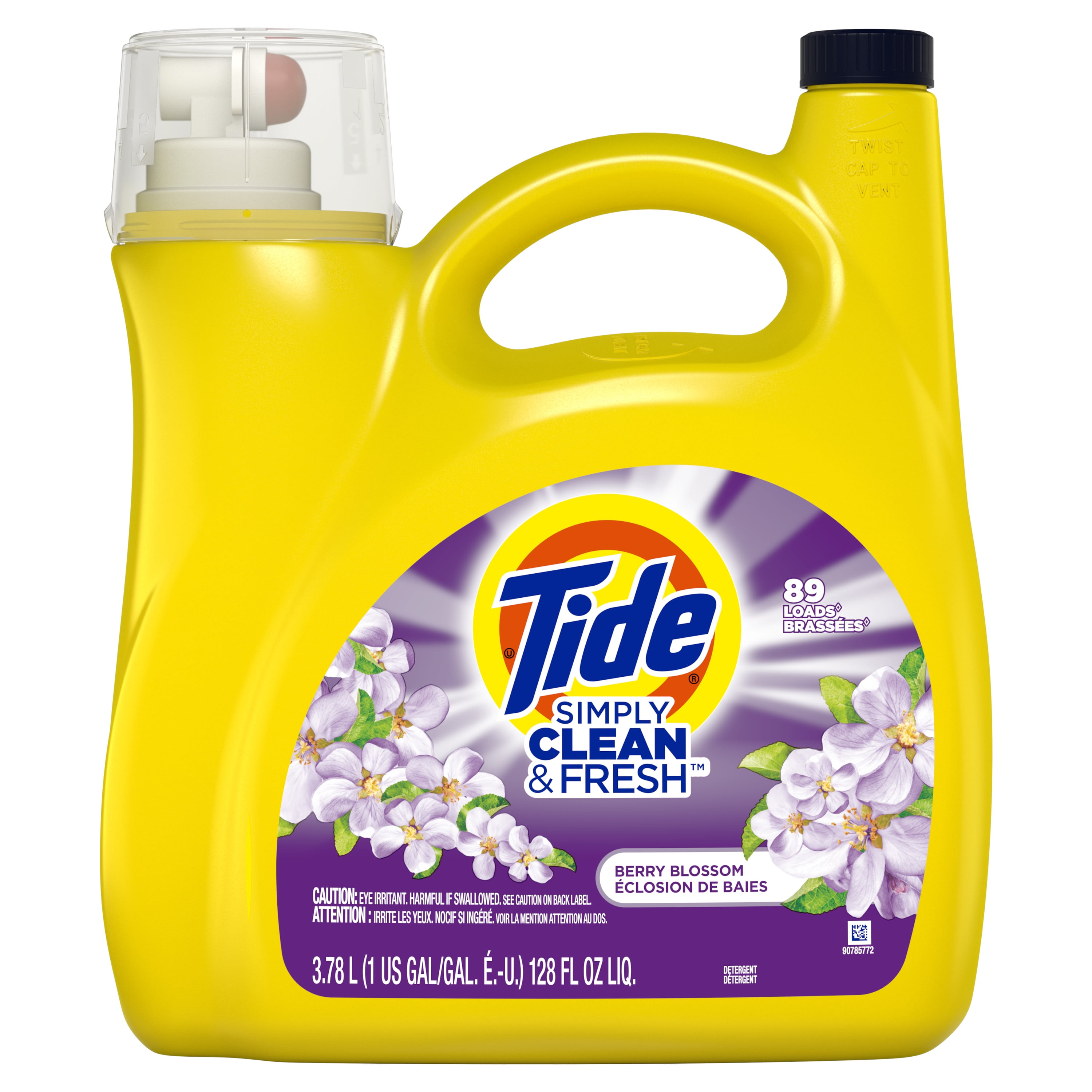 Tide Simply Clean & Fresh Berry Blossom Liquid Laundry Detergent, 2X ...