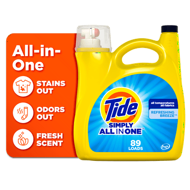 Tide Plus Bleach Powder Laundry Detergent, Safe Alternative, 89 Loads ...