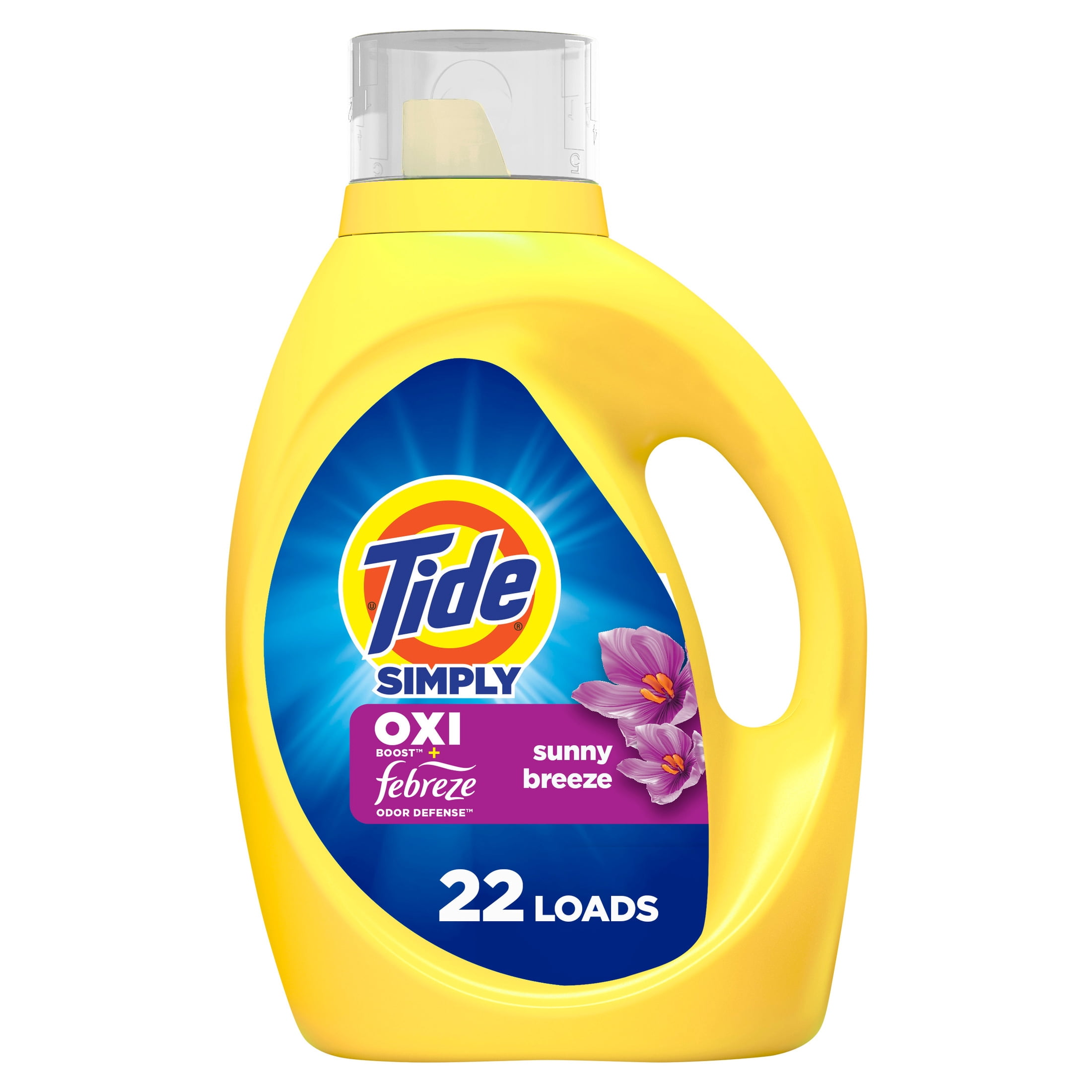 Tide Simply Laundry Detergent Liquid, Oxi Boost + Febreze Odor Defense ...