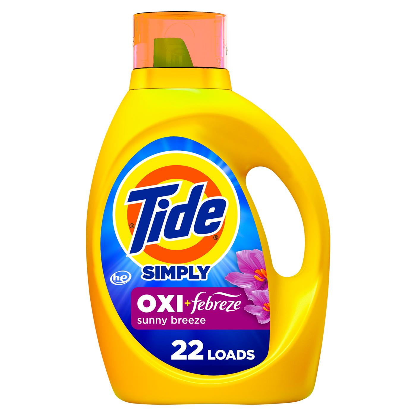 Tide Simply Oxi Boost Febreze Odor Defense HE Liquid Laundry Detergent ...