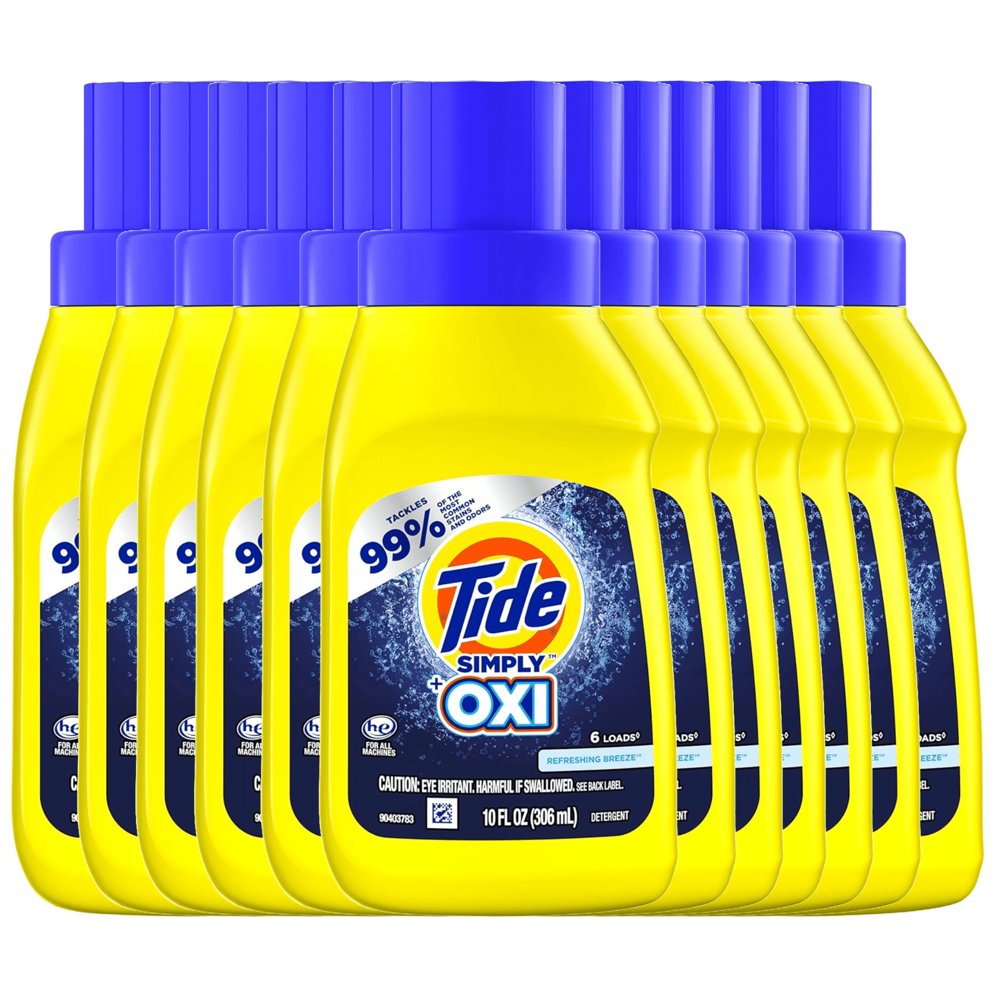 Tide Simply + Oxi Liquid Laundry Detergent, Refreshing Breeze, 10 FL OZ ...