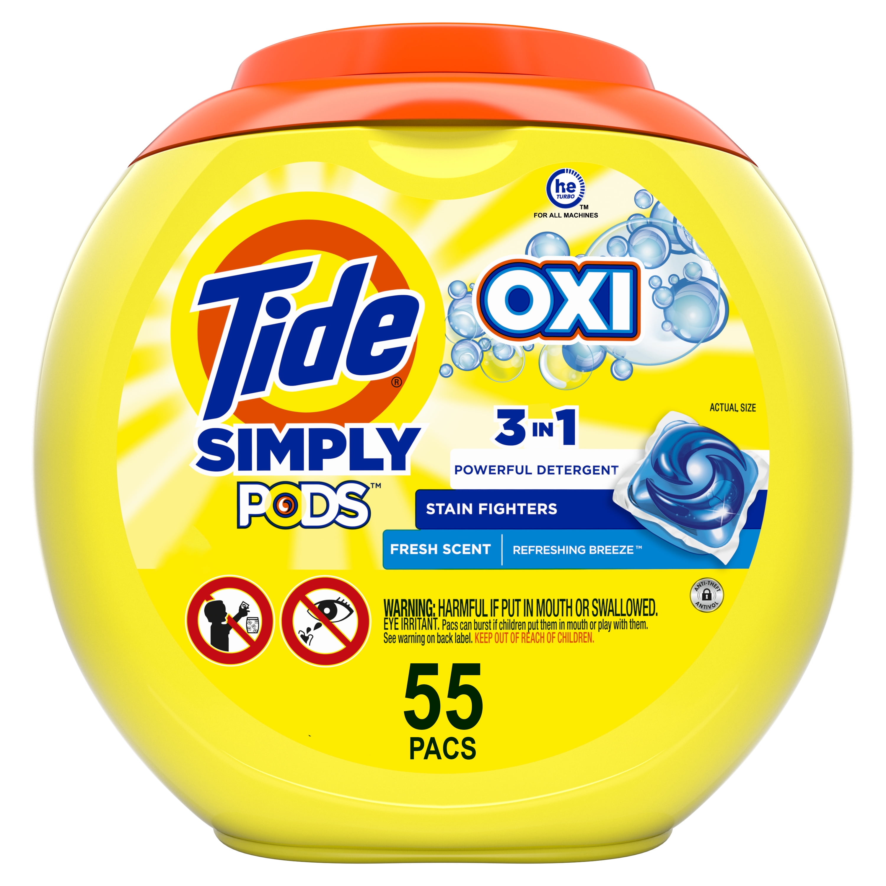 Tide Simply Pods Laundry Detergent Soap Packs, Refreshing Breeze, 55 Ct ...