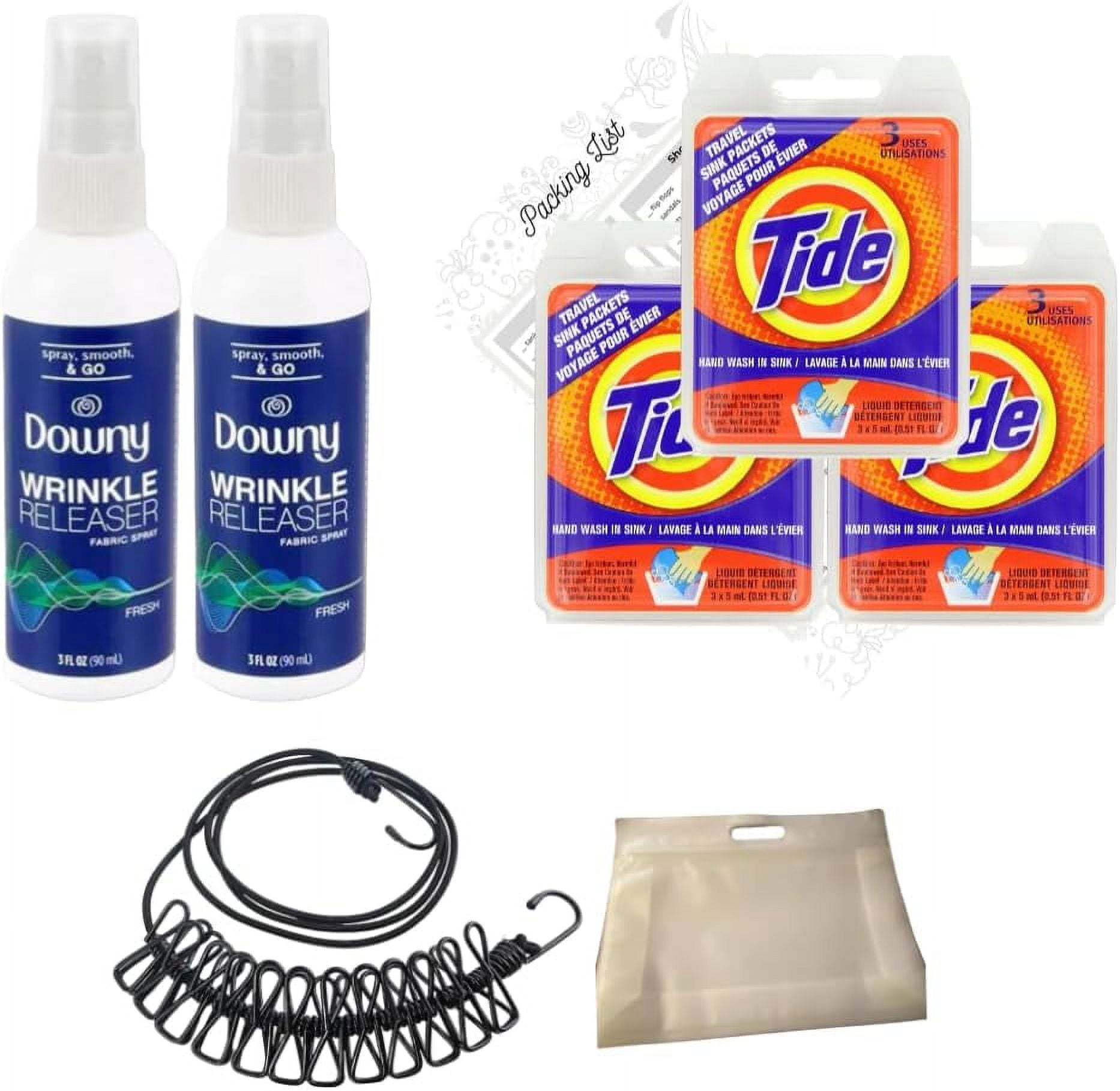 Tide Sink Travel Packets 3 Packs Bundled With Downy Wrinkle Releaser ...