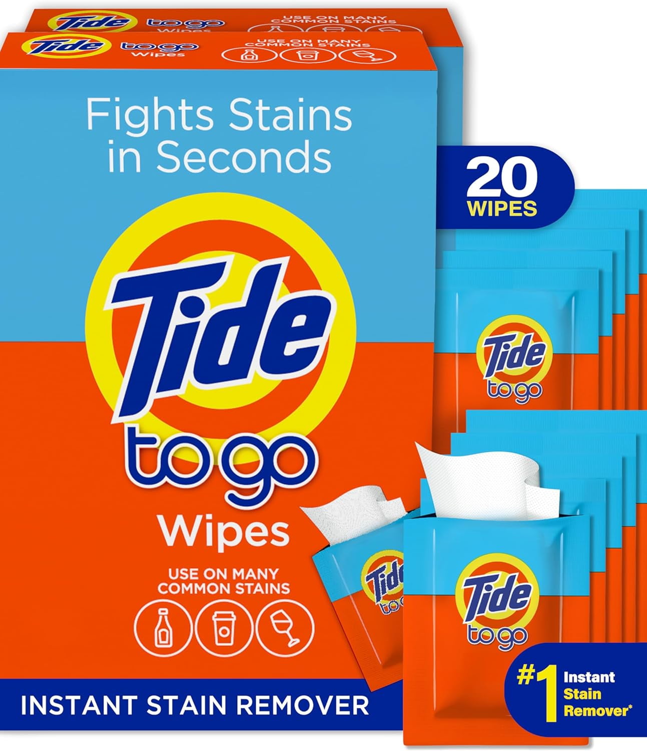 Tide Stain Remover for Clothes, Tide To Go Wipes, Instant Stain Remover ...