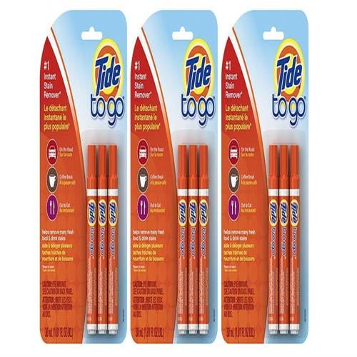 Tide To Go Instant Stain Remover Liquid Pen,Pack Of 9 Packaging May Vary - Walmart.com