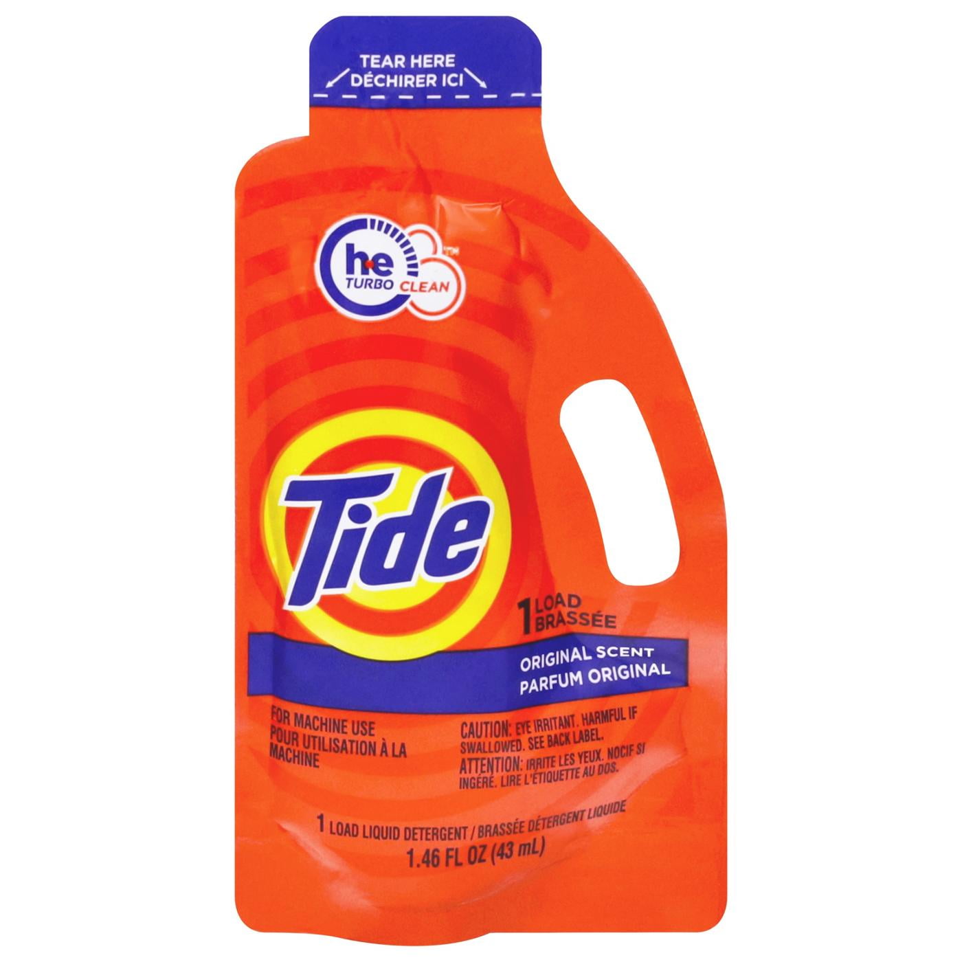 Tide Travel Size One Load Liquid Laundry Detergent - 1.46 oz - Walmart.com