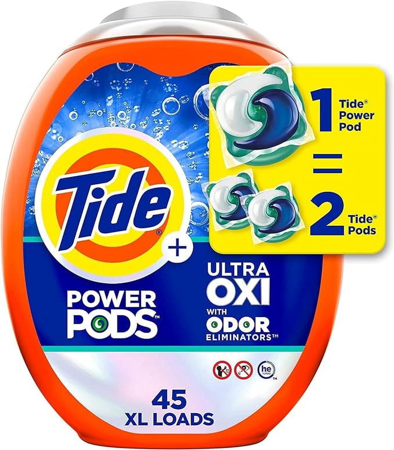 Tide Ultra OXI Power PODS Laundry Detergent Pacs 45 Count With Odor ...