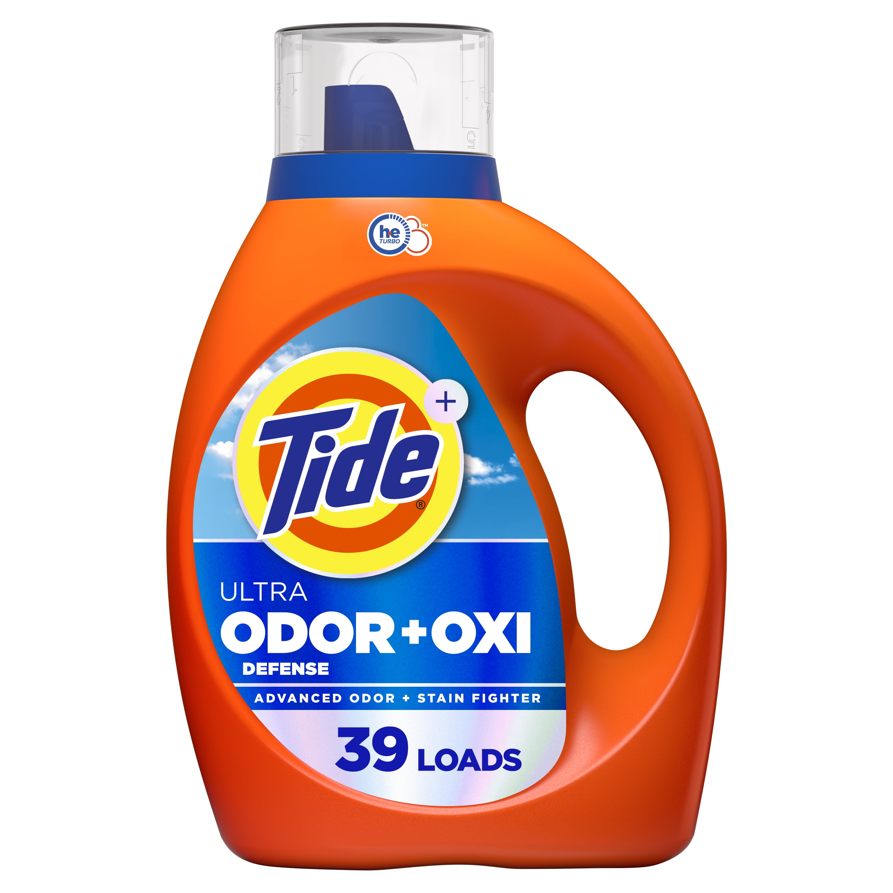 Tide Ultra Odor Defense Plus Oxi Liquid Laundry Detergent, 55 fl oz, 39 ...