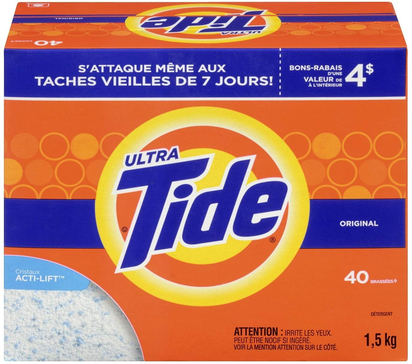 Tide Ultra Original Scent Detergent, Concentrated Laundry Powder, Acti ...