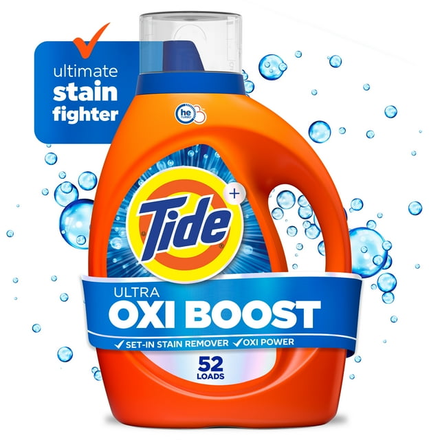 Tide Ultra Oxi Boost Liquid Laundry Detergent, Advanced Stain Remover ...