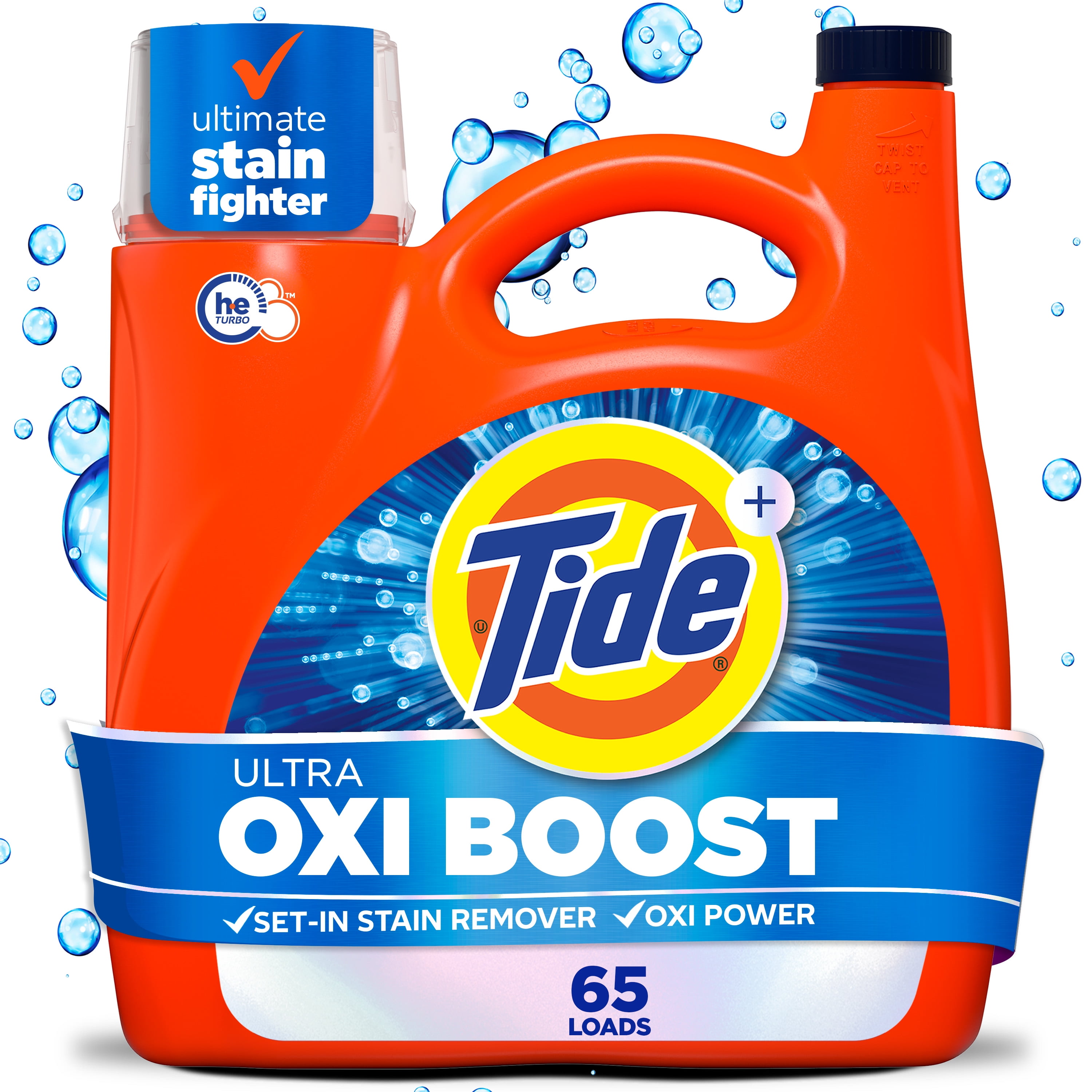 Tide Ultra Oxi Boost Liquid Laundry Detergent, Advanced Stain Remover ...