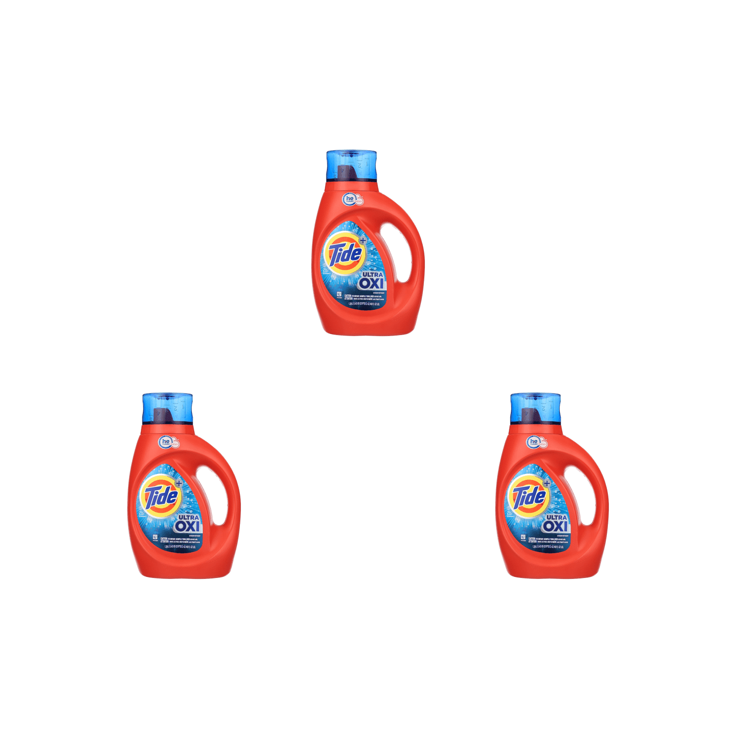 Tide Ultra Oxi Laundry Detergent, HE-Optimized Oxi-Boost, (46 oz) x 3 ...