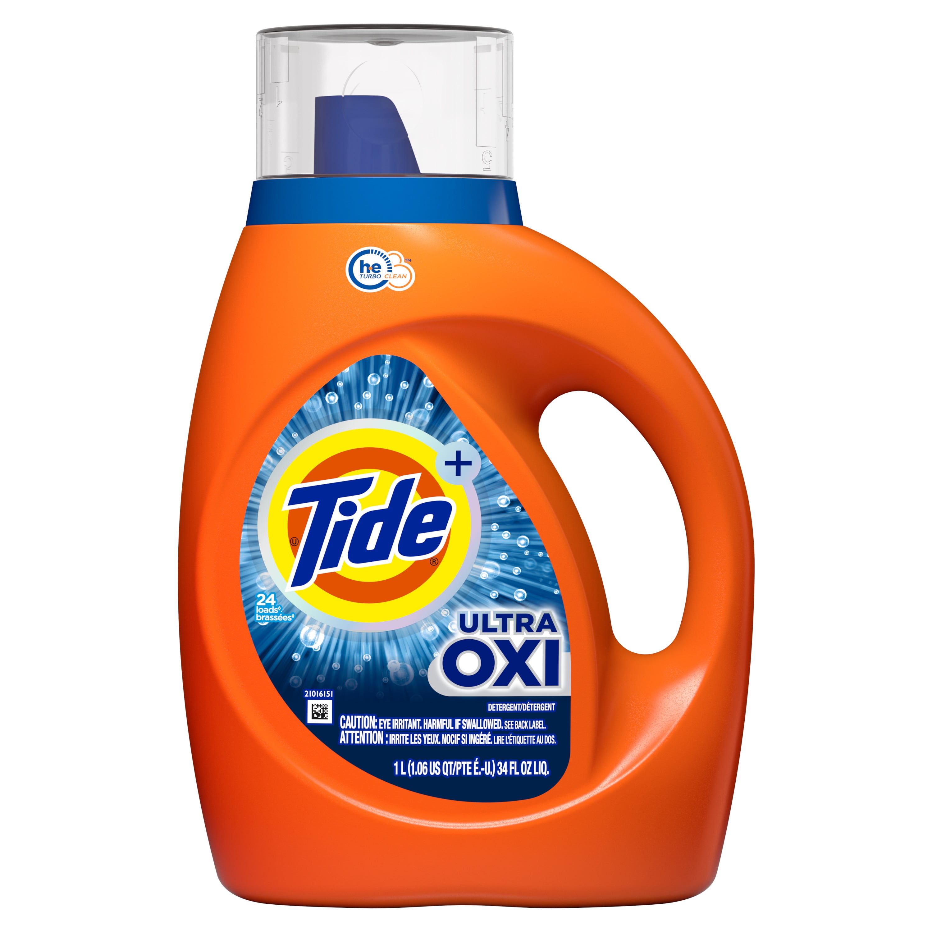 Tide Ultra Oxi Liquid Laundry Detergent, 24 Loads, 34 fl oz, HE ...