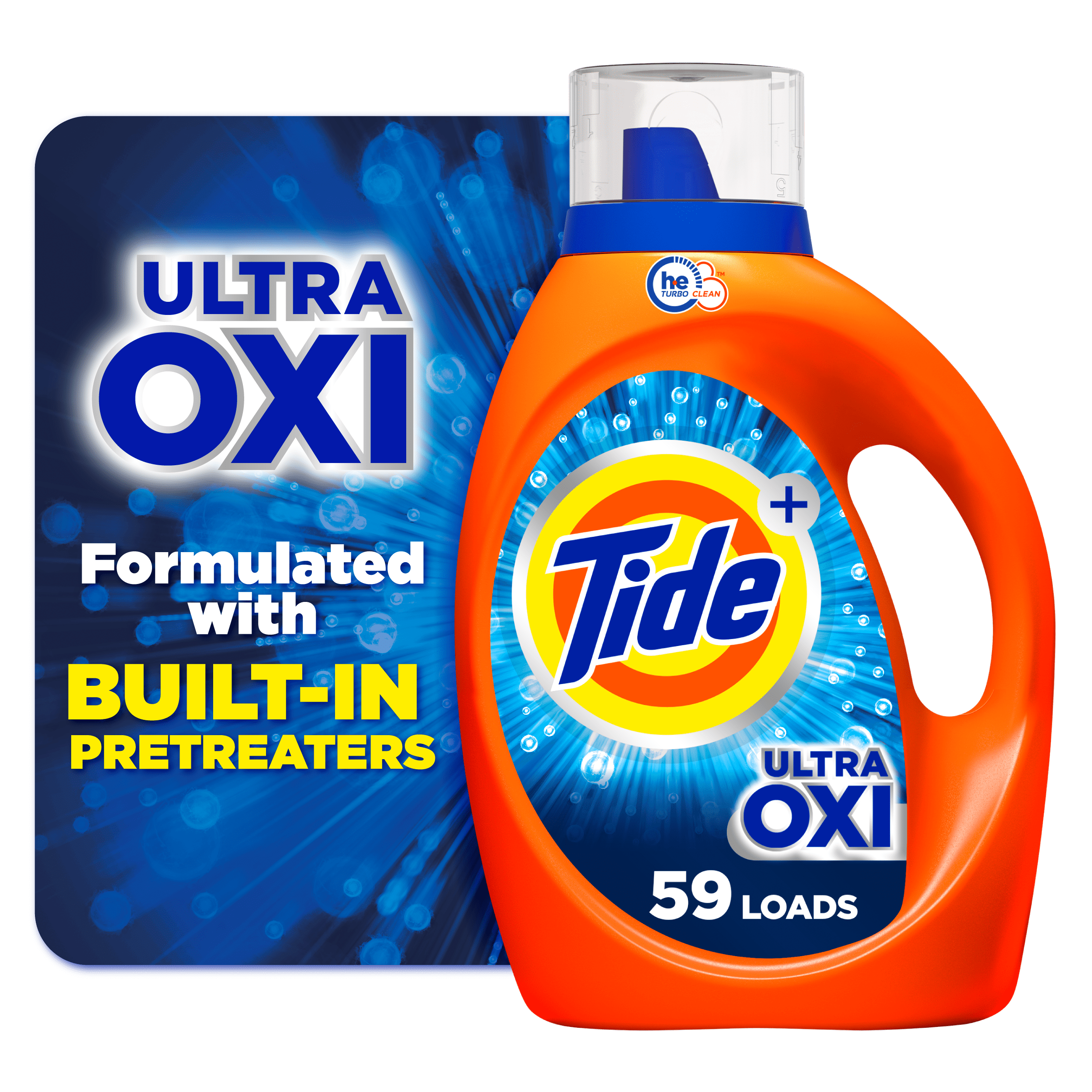 Tide Ultra Oxi Liquid Laundry Detergent, 59 Loads, 84 fl oz, HE ...