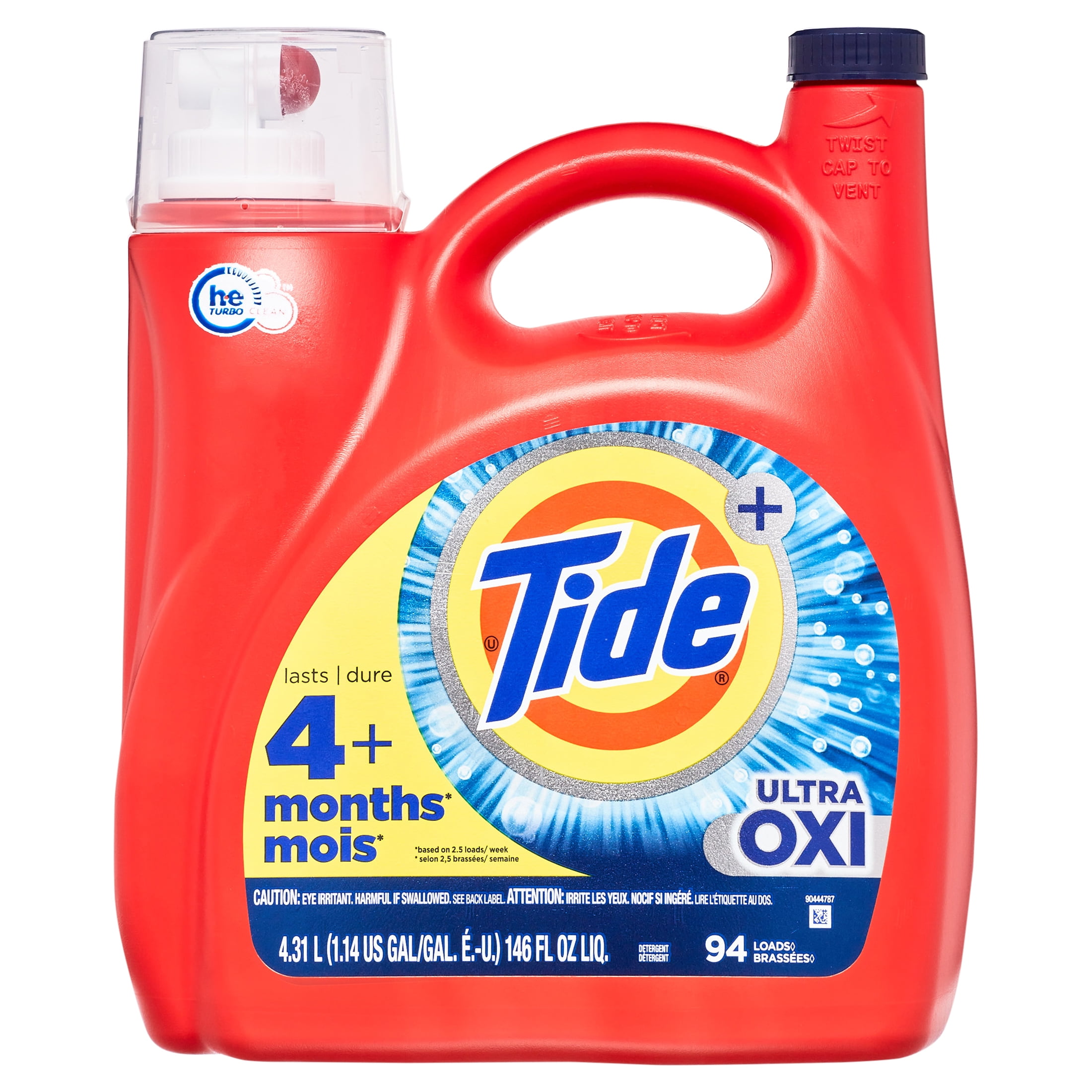Tide Ultra Oxi Liquid Laundry Detergent, 94 Loads, 146 fl oz - Walmart.com