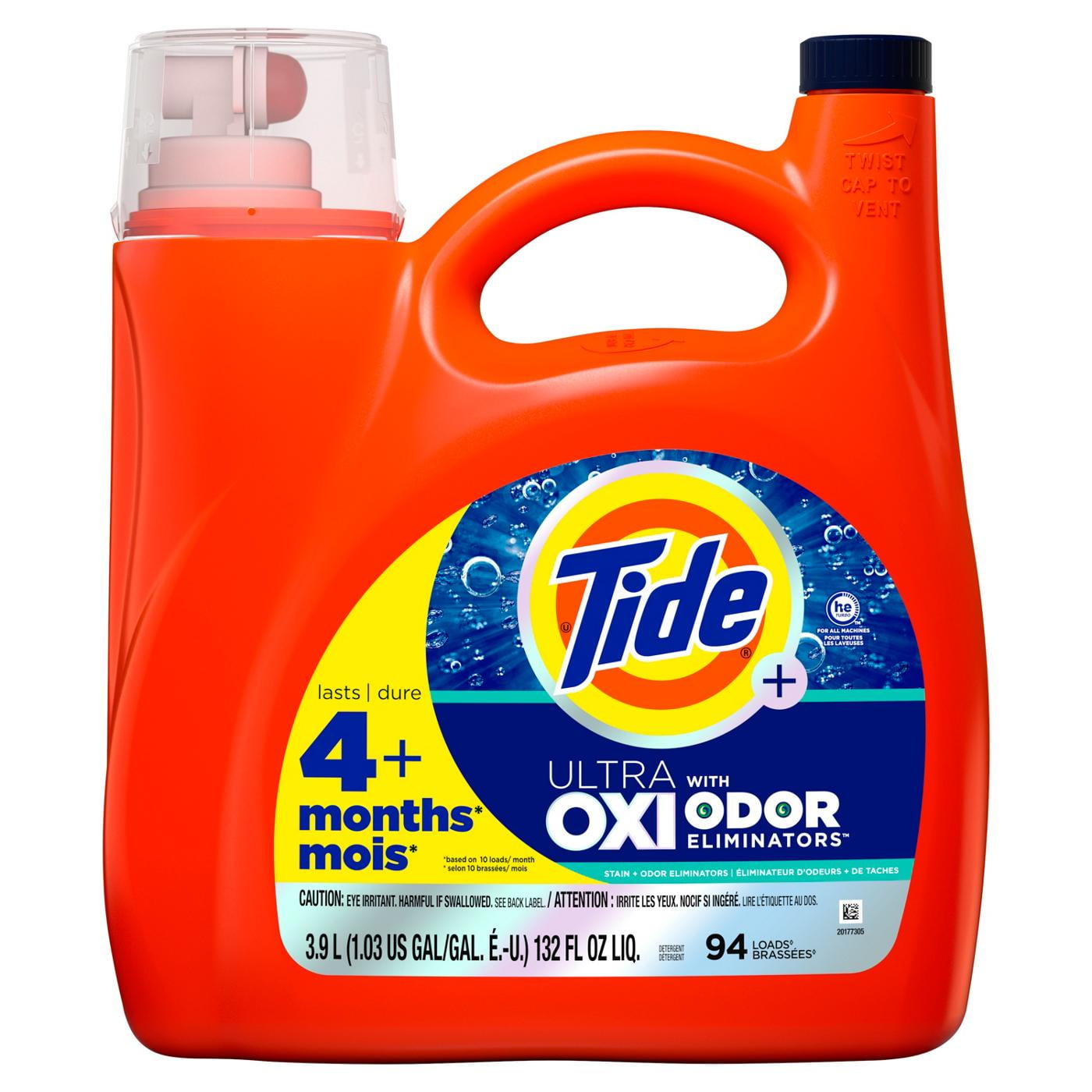 Tide + Ultra Oxi Odor Eliminators HE Turbo Clean Liquid Laundry ...