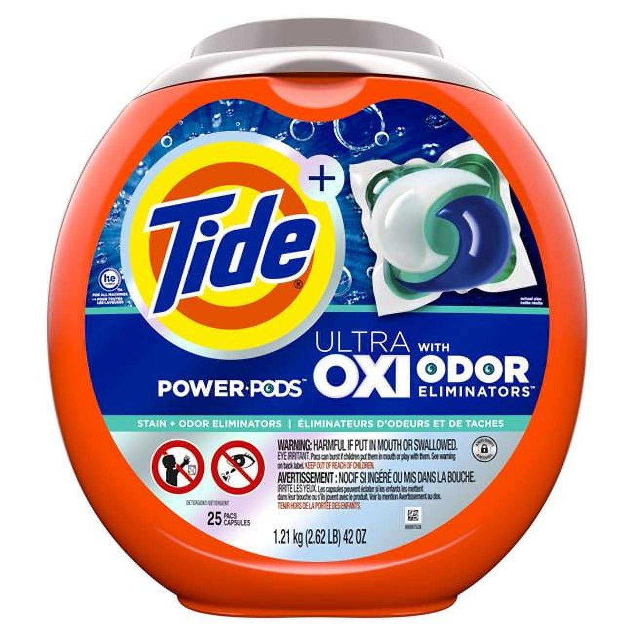 Tide Ultra Oxi Original Scent Laundry Detergent Pod, Pack of 25 - Pack ...