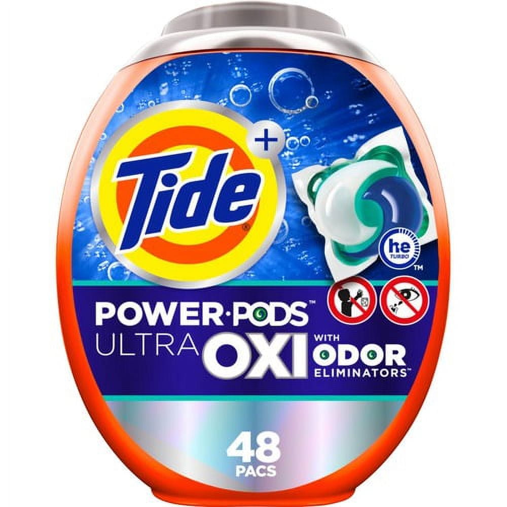 Tide Ultra Oxi Power Pods - Pod - 48 / Pack - Blue | Bundle of 5 Packs ...