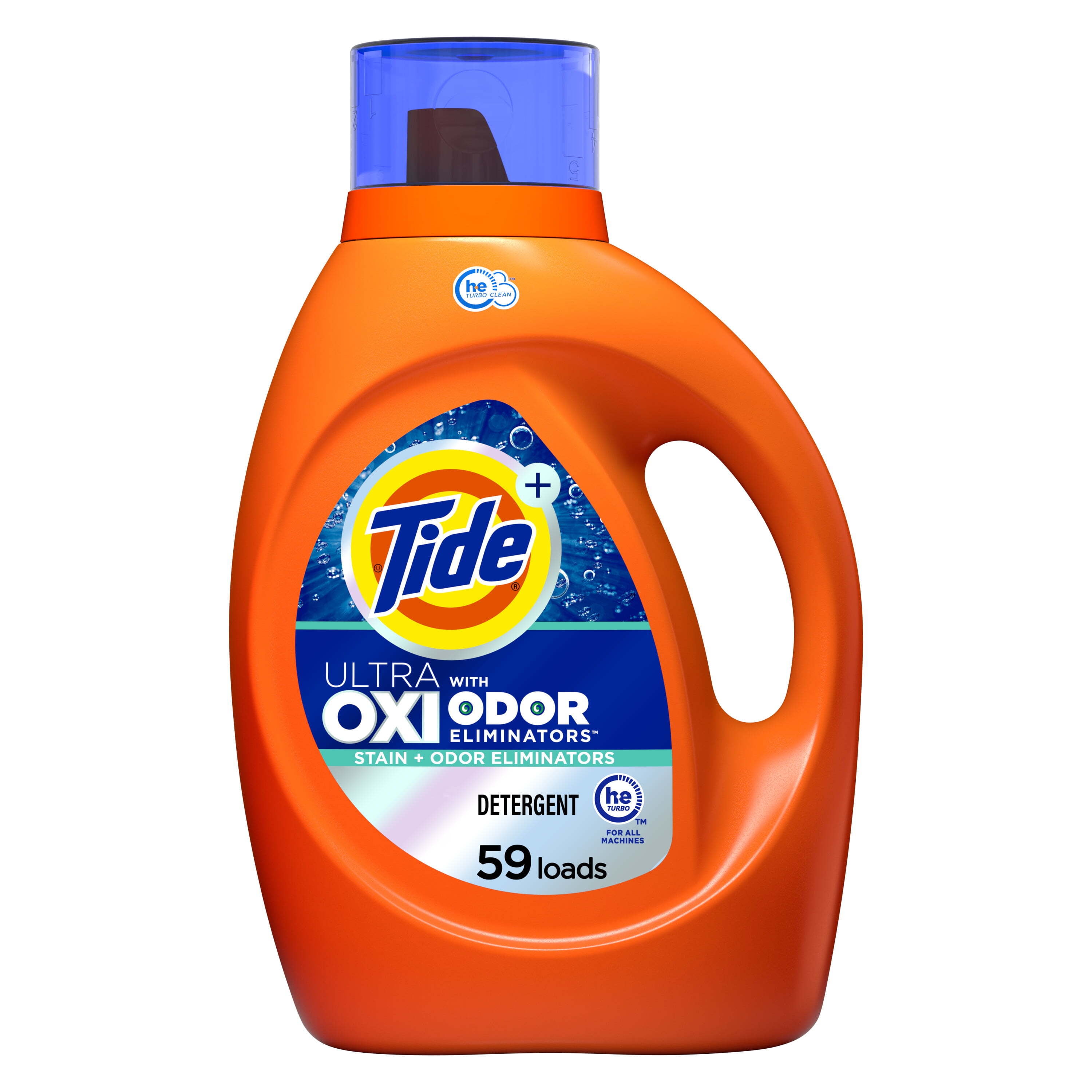 Tide Ultra Oxi Liquid Laundry Detergent, 92 fl oz, 64 Loads with Odor ...