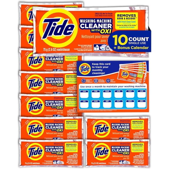 Tide, Washing Machine Cleaner, 10 Packets, 10 Month Supply - Walmart.com