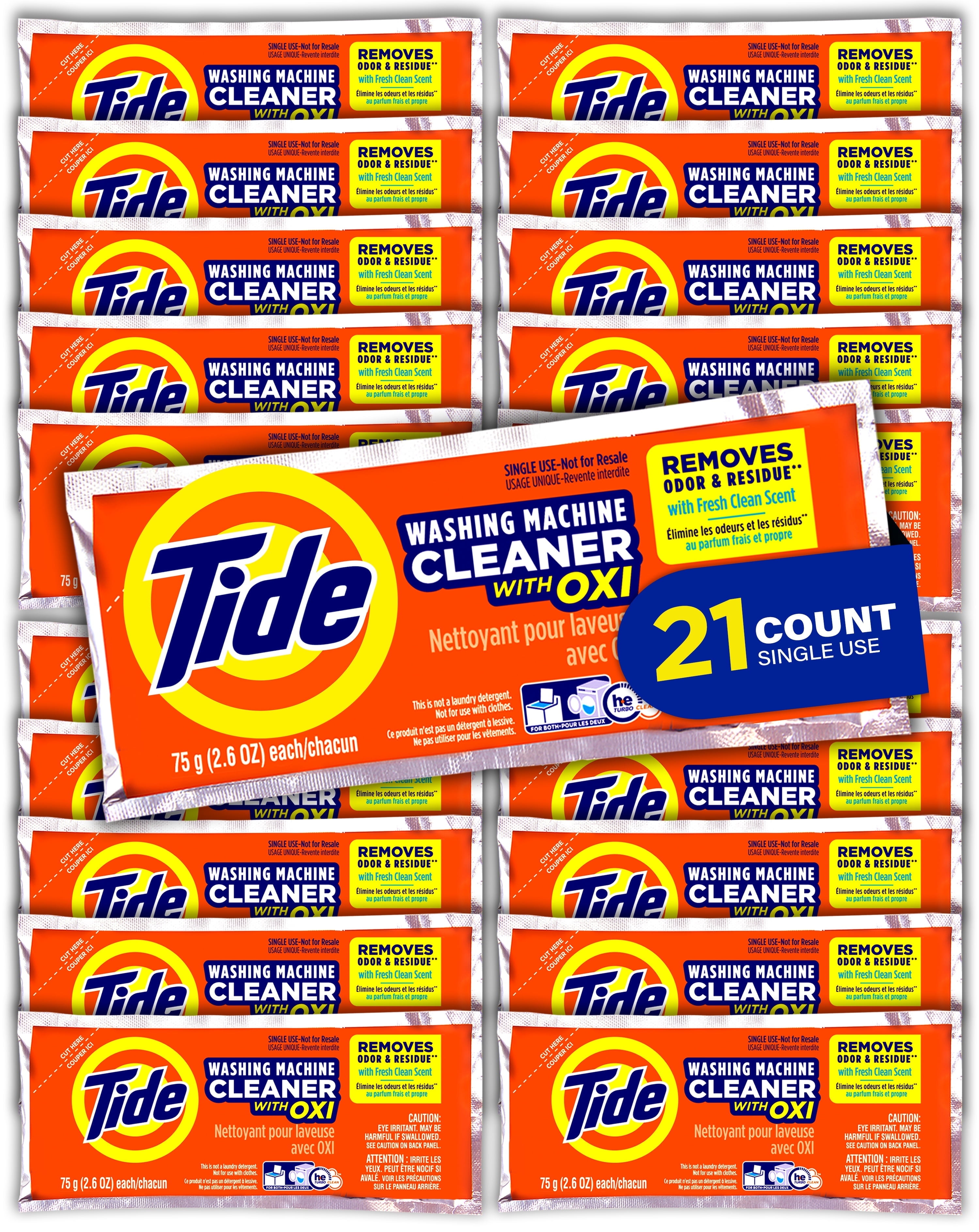 Tide Washing Machine Cleaner Powder, Oxi Formula for Front and Top ...
