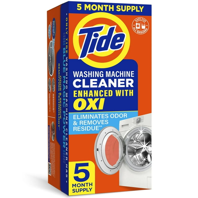 Tide Washing Machine Cleaner with Oxi Powder, Odor Eliminator and ...