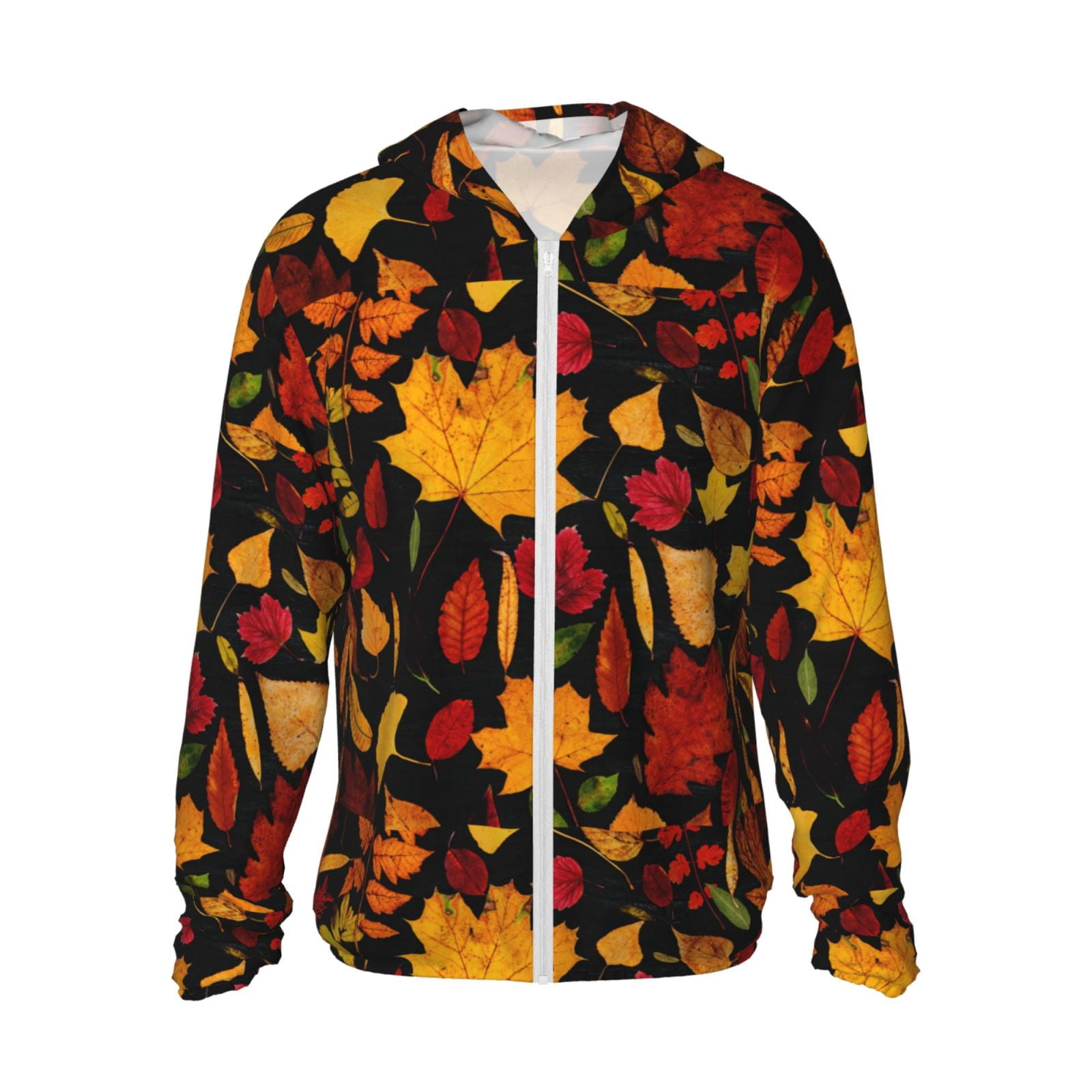 Tideii Autumn Maple Leaves A for Adult Long-sleeved Sun Protection ...