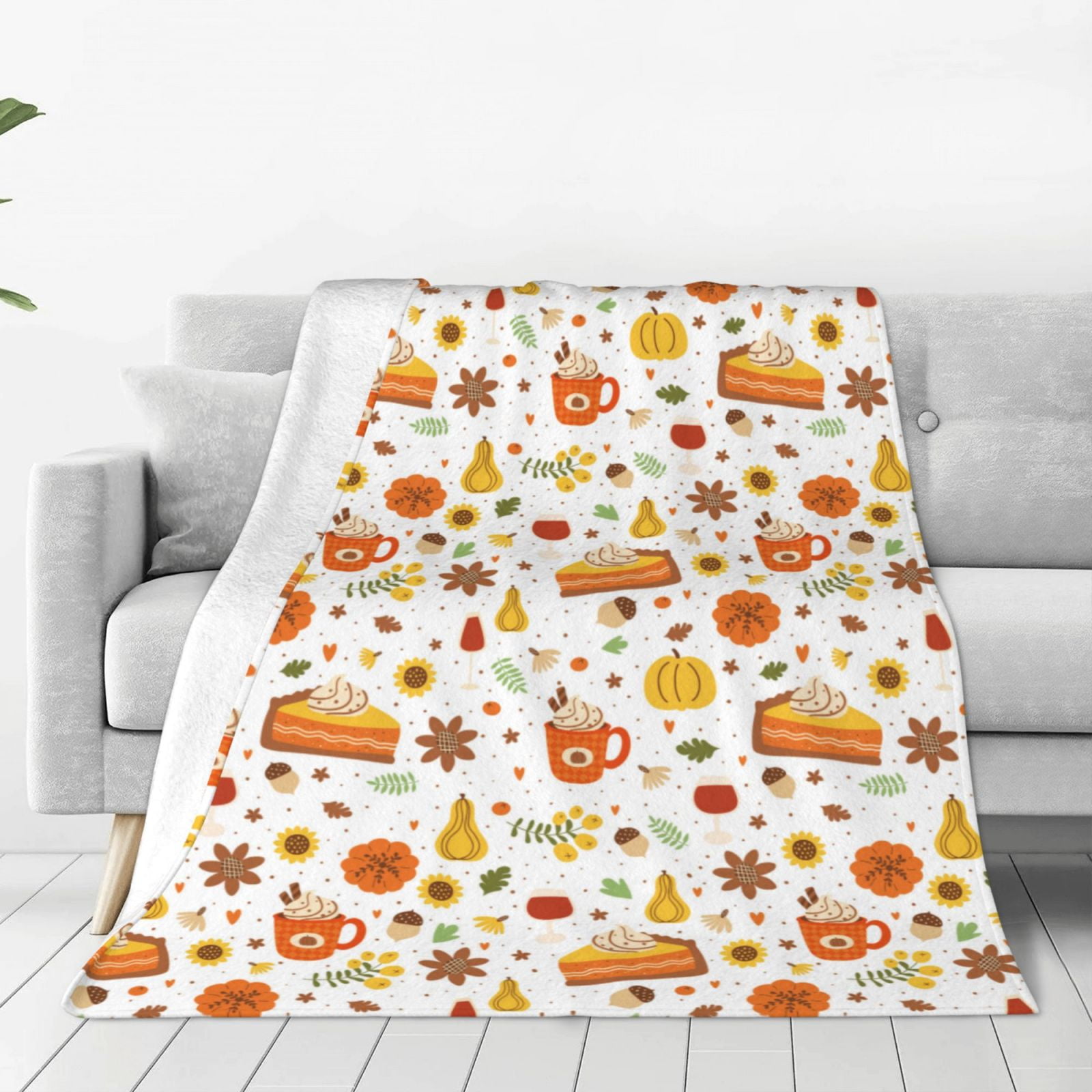 Tideii Autumn for Flannel Blanket, Home Rest Office Nap Blanket, Air ...