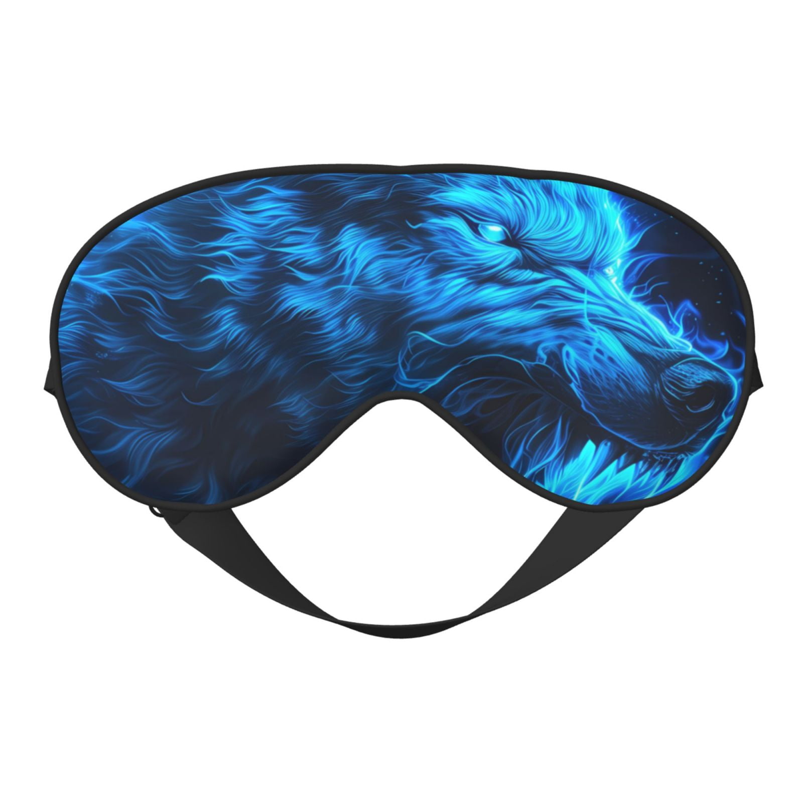 Tideii Blue Fire Wolf for Double-sided Light-blocking Eye Mask ...