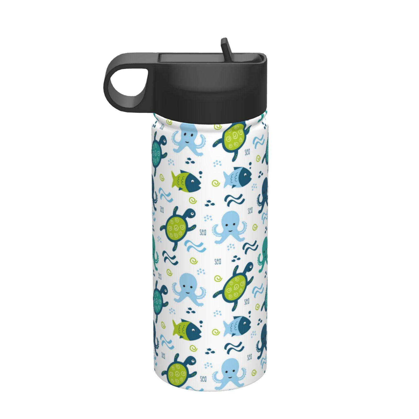 Tideii Cartoon Sea Creatures for 18OZ Insulated Space Bottle, Stainless ...