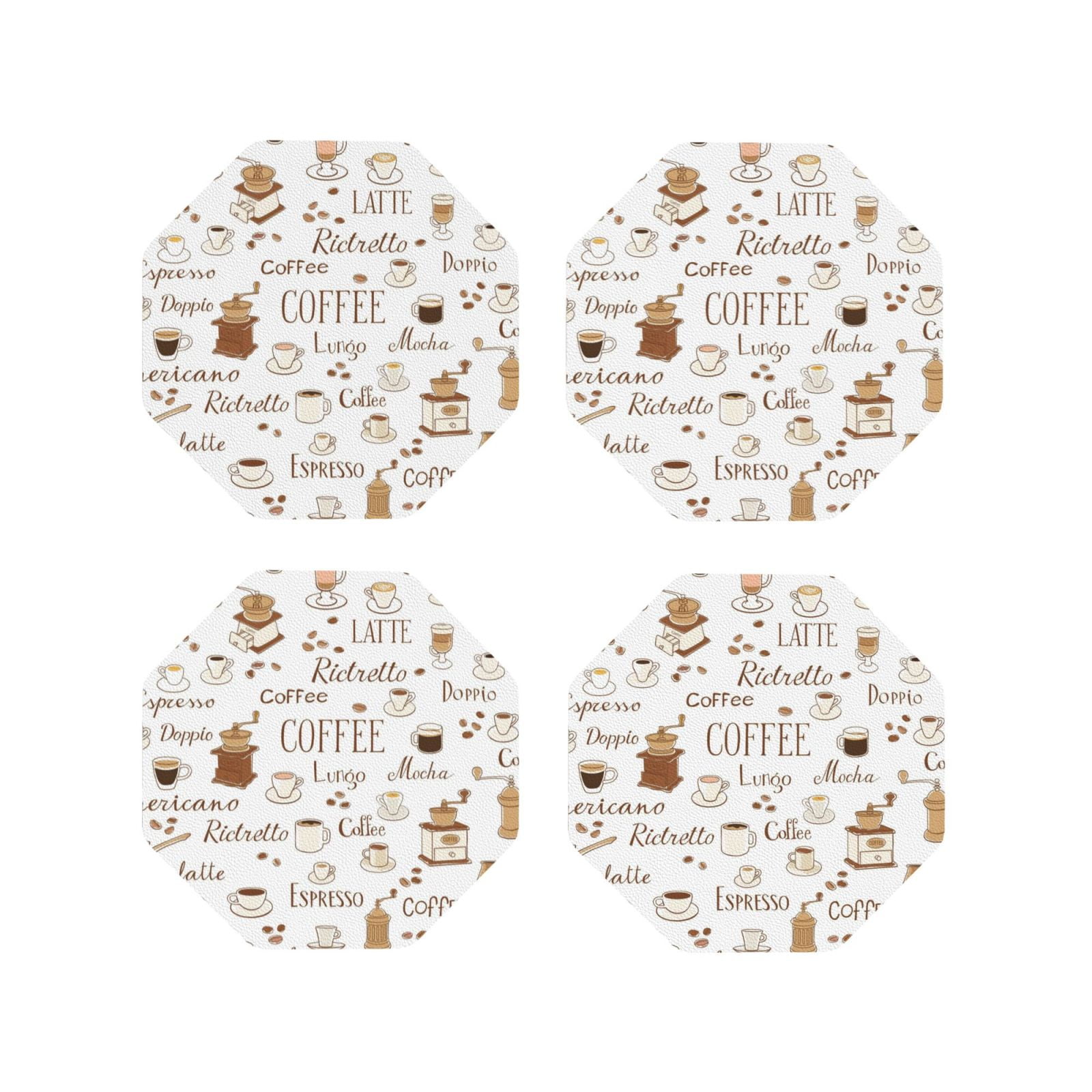 Tideii Coffee for Leather Coasters 4 Pieces, Anti-fouling and Anti ...