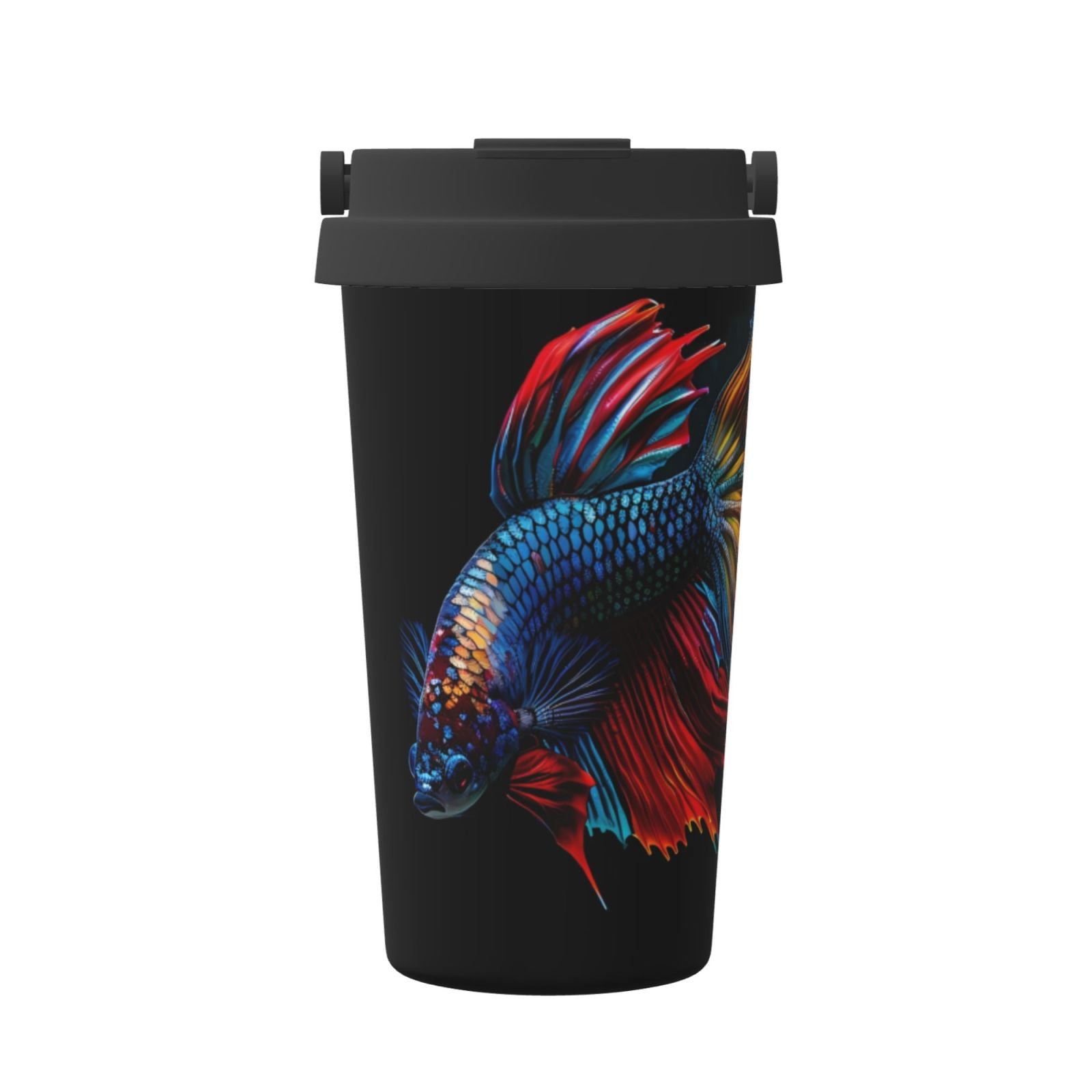 Tideii Colorful Betta Fish for Portable Coffee Cup, Stainless Steel ...