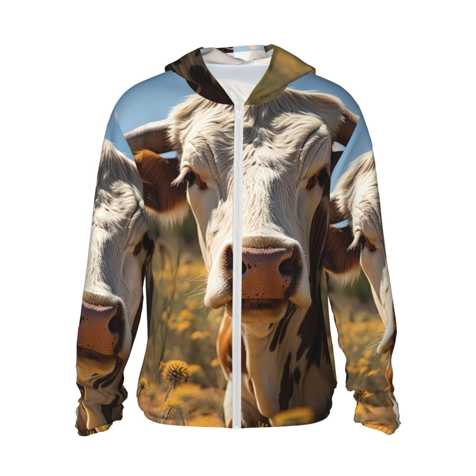Tideii Countryside Flower Cow for Adult Long-sleeved Sun Protection ...