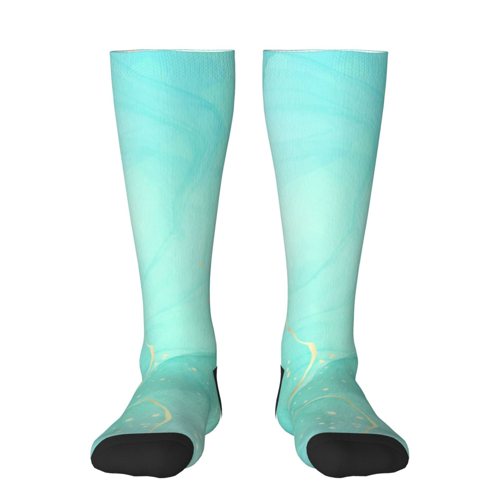Tideii Cyan Mint Marble for Contrast Color Stockings, Sports Fitness ...