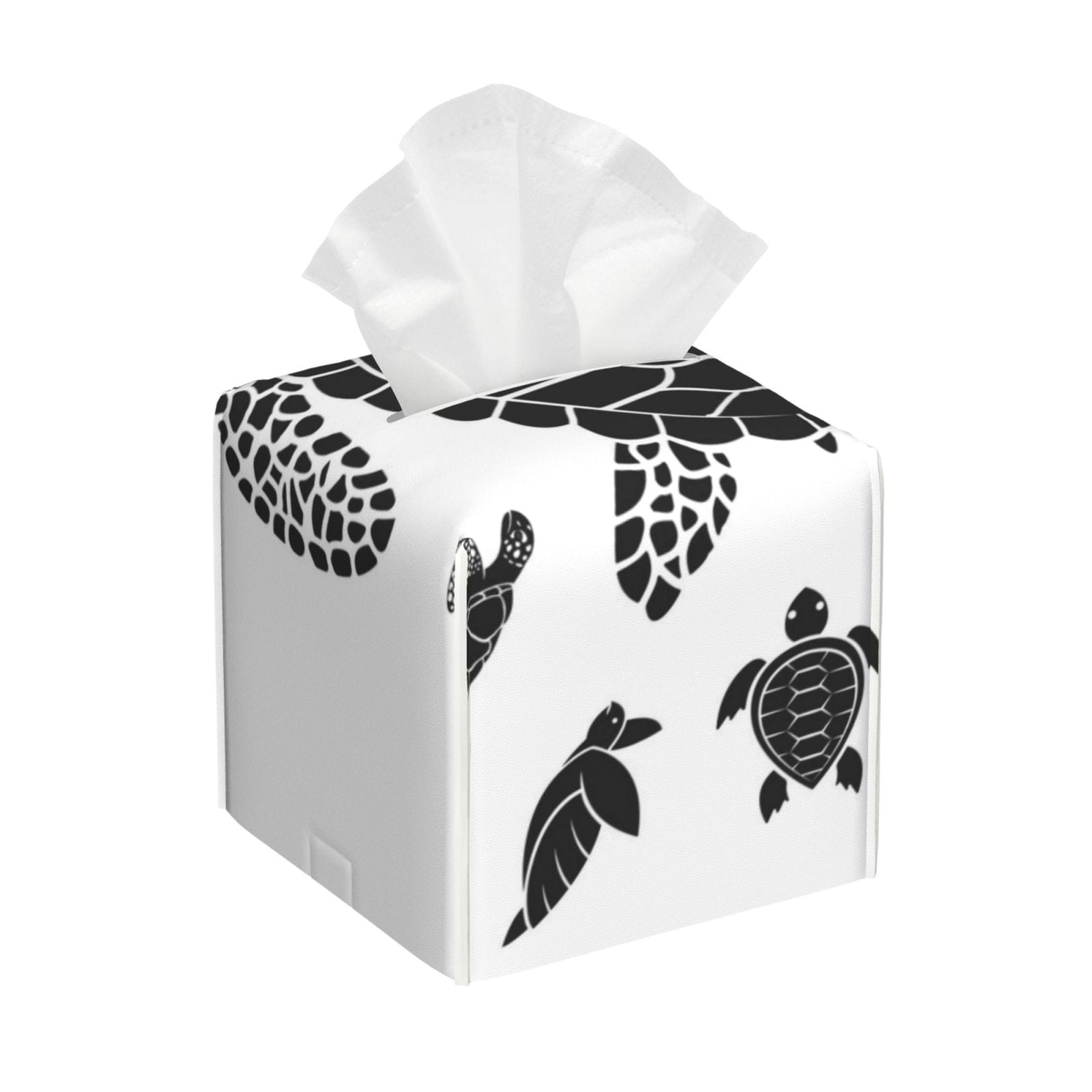 Tideii Family Of Sea Turtles for Square Leather Tissue Box, PVC ...