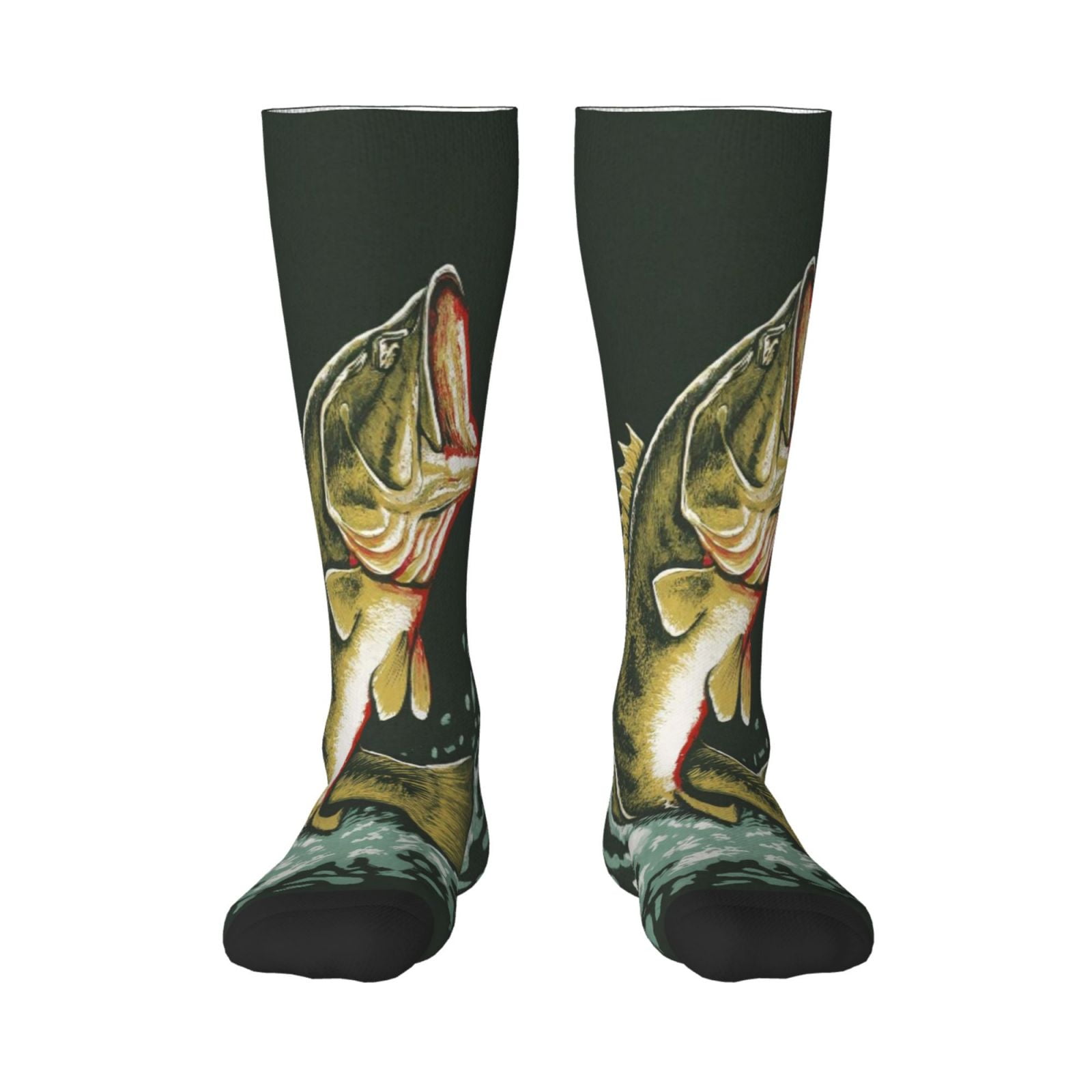 Tideii Largemouth Bass jumps out of water for Contrast Color Stockings ...