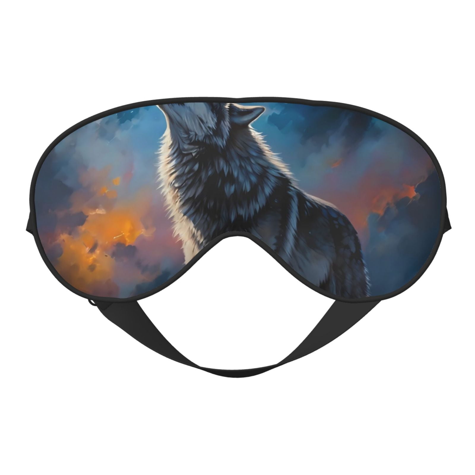 Tideii Lonely Night Sky Wolf for Double-sided Light-blocking Eye Mask ...
